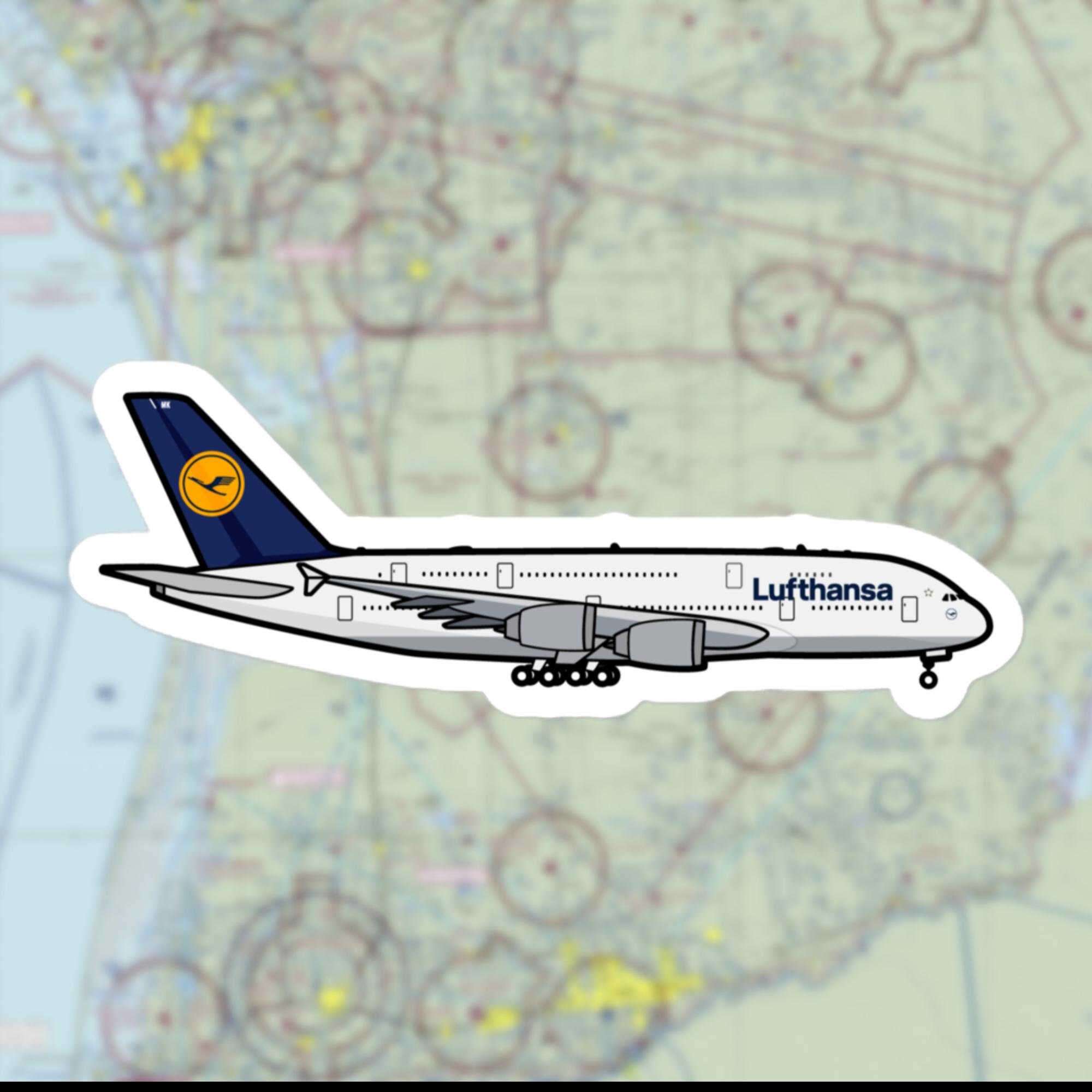 Lufthansa Airbus A380 Sticker - Etsy