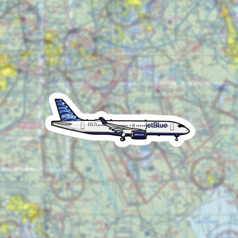 Jetblue Airbus A220 Decal - Etsy