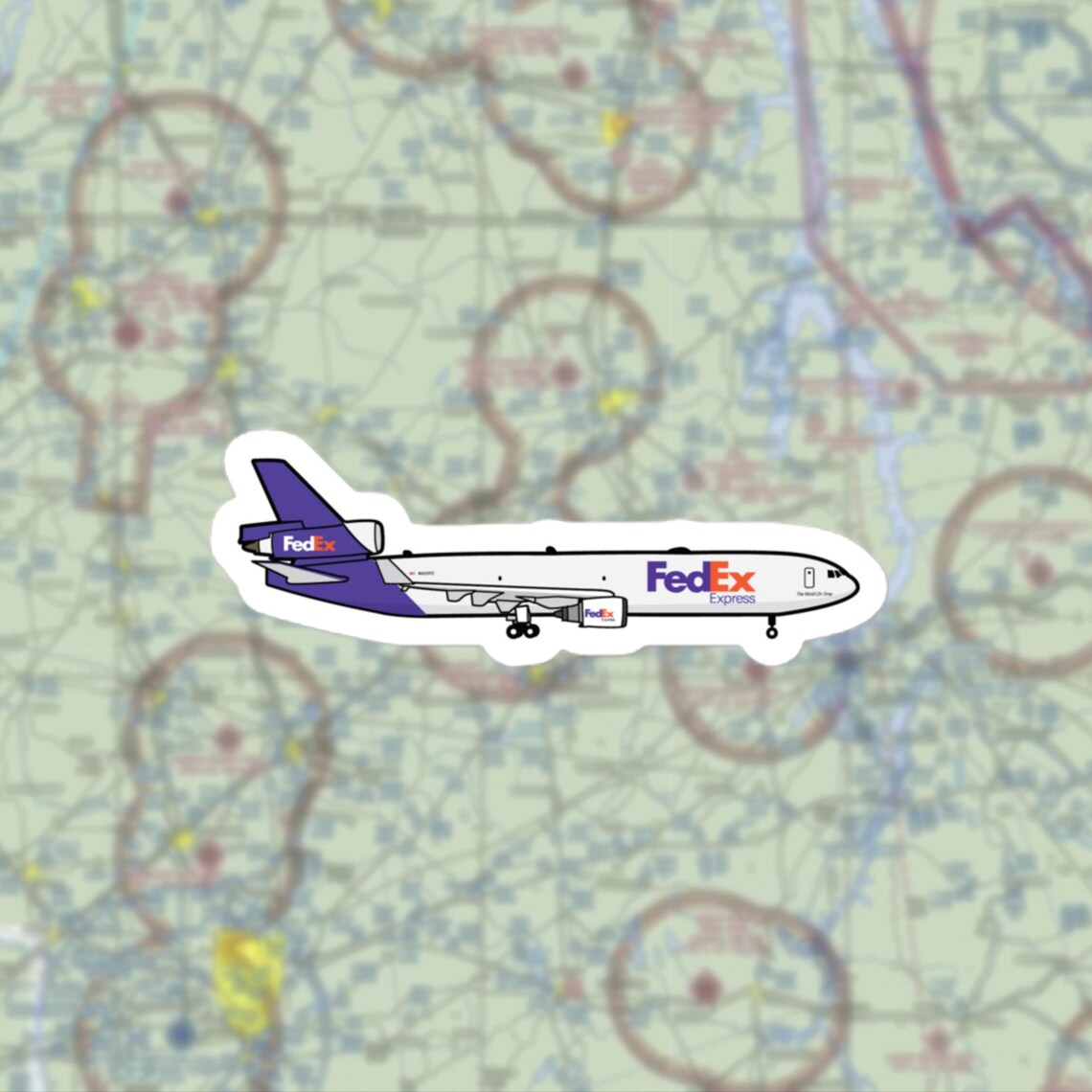 Fedex MD11 Cargo Plane Sticker Decal | Mcdonnell Douglas Class Plane ...