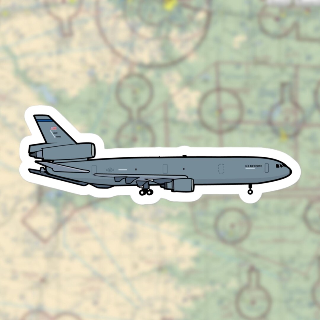KC-10 Extender Air Tanker Decal - Durable Vinyl Sticker for Military ...