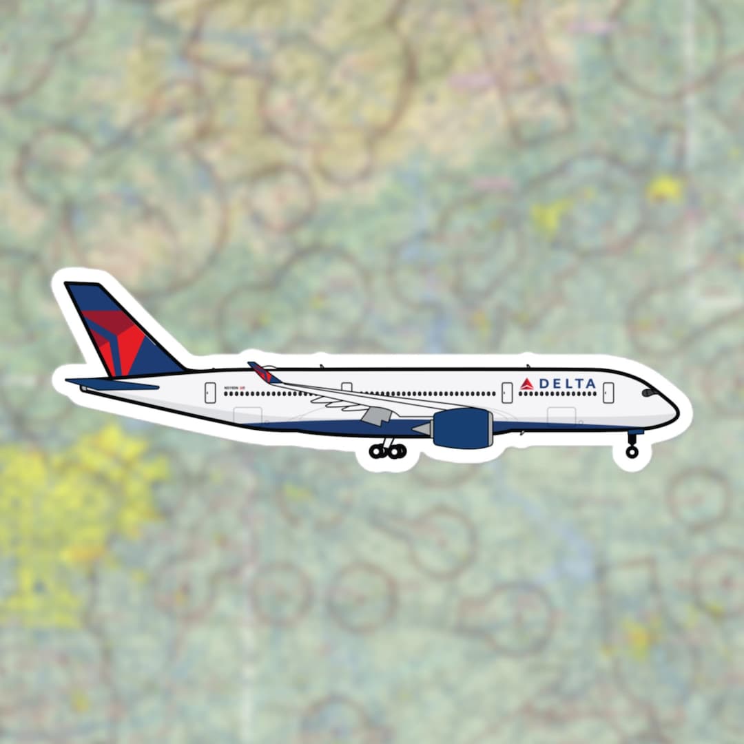 Delta Air Lines A350 Aircraft Decal Durable Vinyl Sticker for Aviation ...