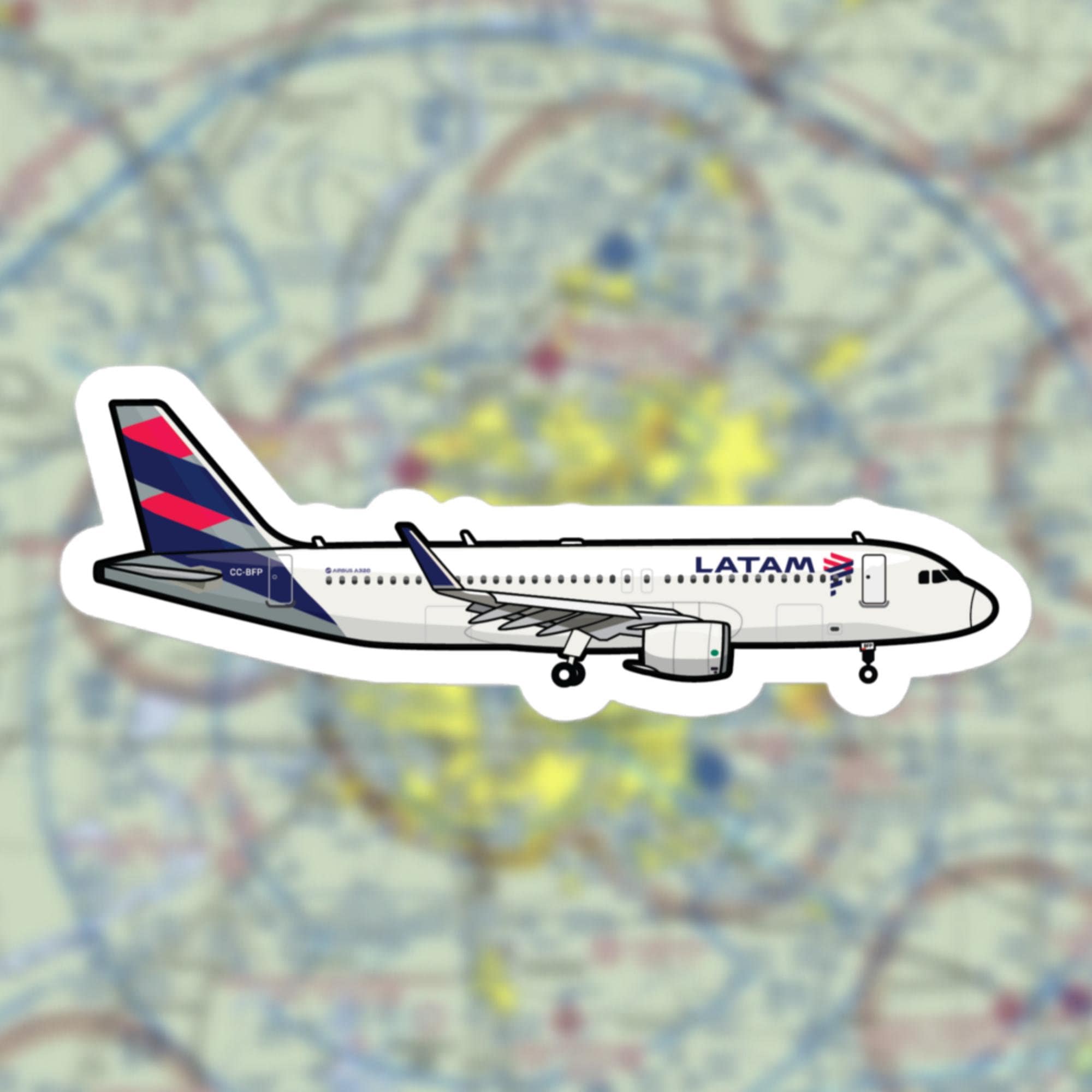 LATAM A320 Vinyl Decal - High-quality Airline Sticker for Aviation ...