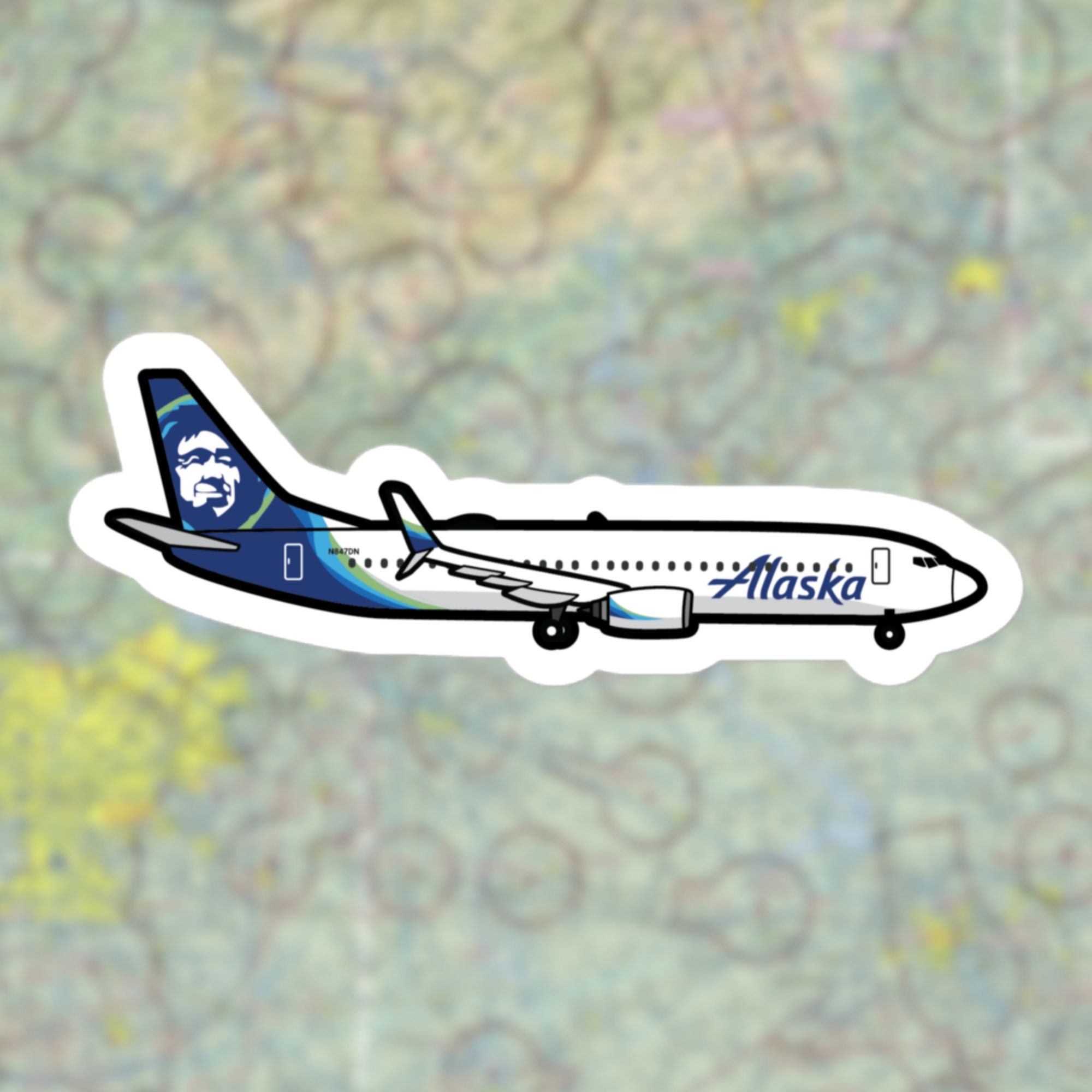 Alaska Airlines Boeing 737 Sticker Decal - Etsy