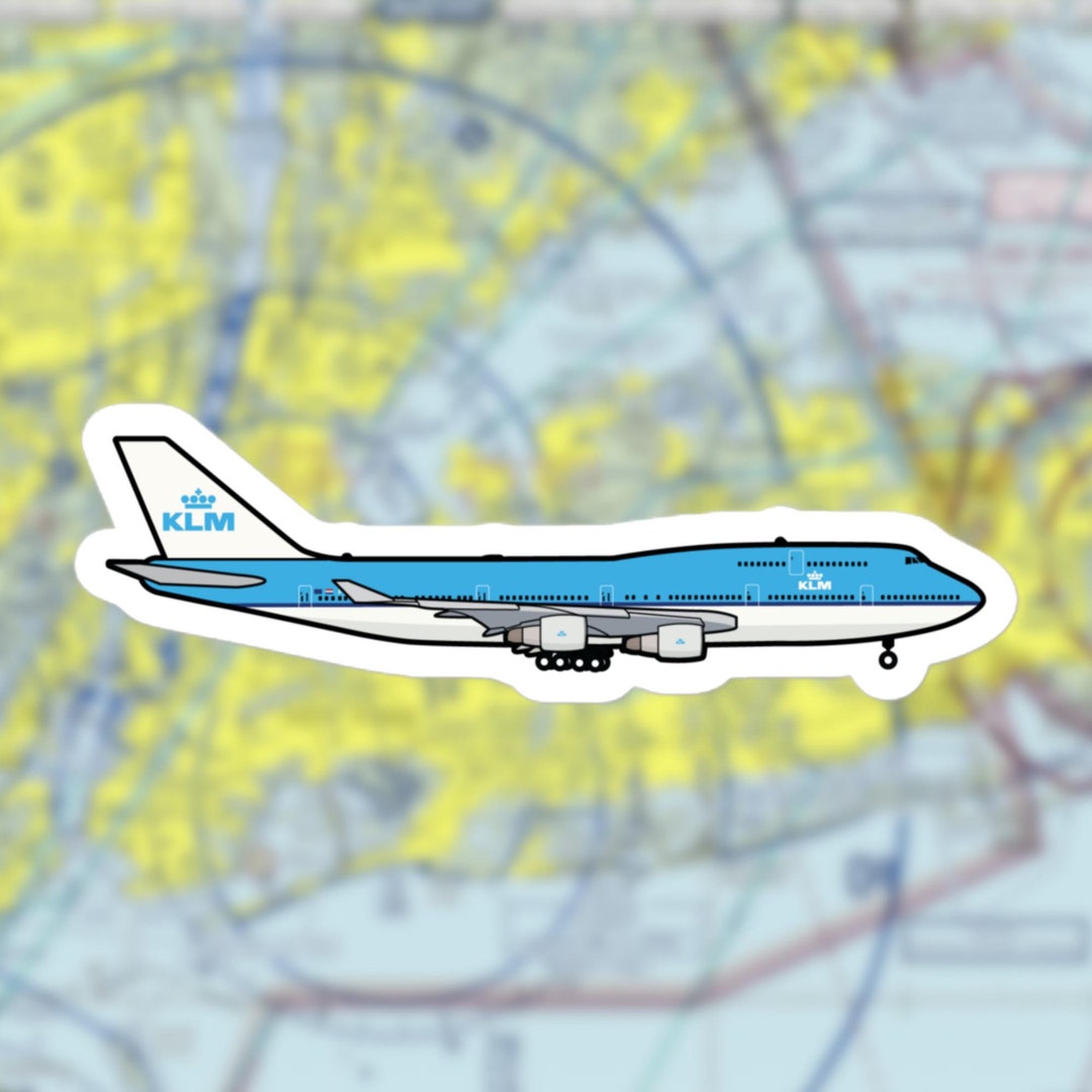 KLM Boeing 747-400 Vinyl Decal - Airline Sticker for Aviation ...
