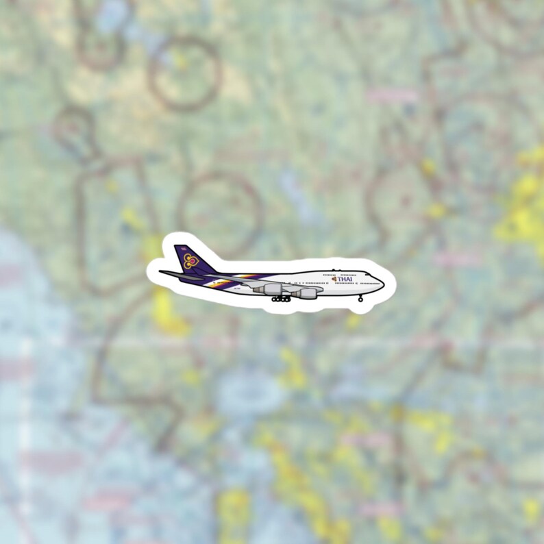Thai Airways Boeing 747-400 Decal Vibrant Aircraft Vinyl Sticker for ...