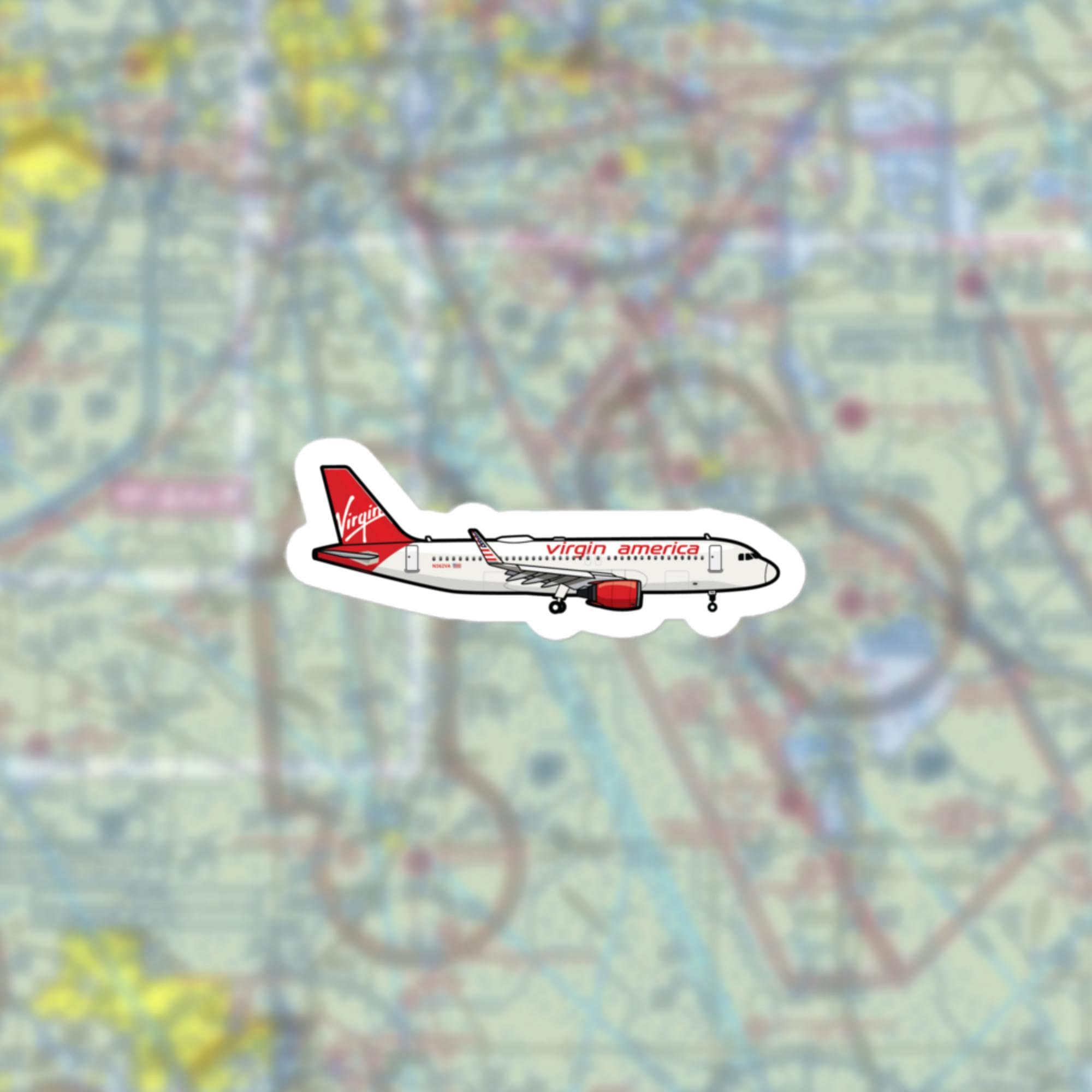 Virgin Airlines A320 Airplane Decal - Vinyl Sticker for Aviation ...