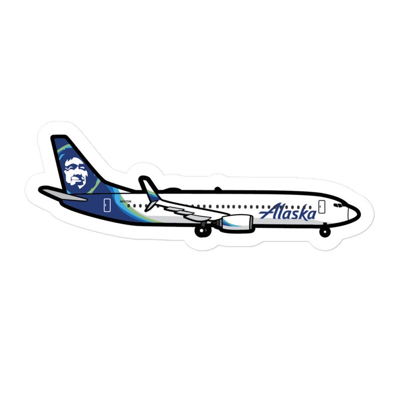 Alaska Airlines Boeing 737 Sticker Decal - Etsy