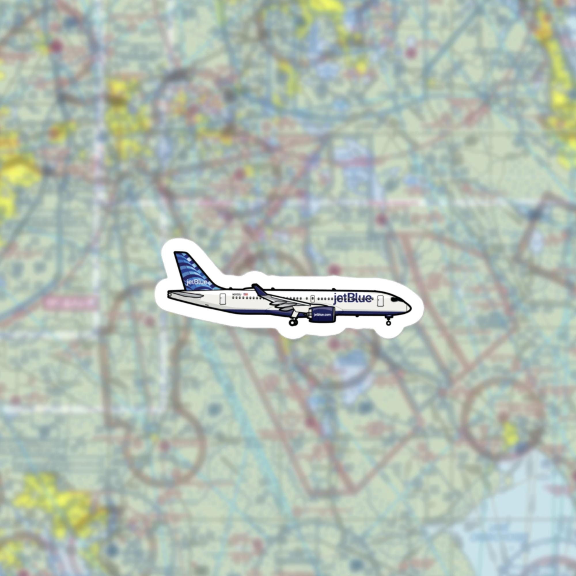 Jetblue Airbus A220 Decal - Etsy