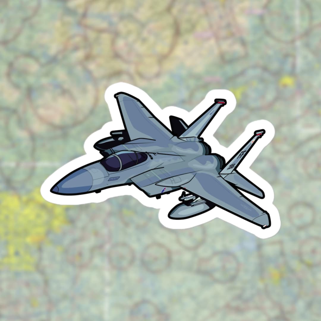 F-15 Eagle Fighter Jet Decal - Premium Vinyl Sticker for Military ...
