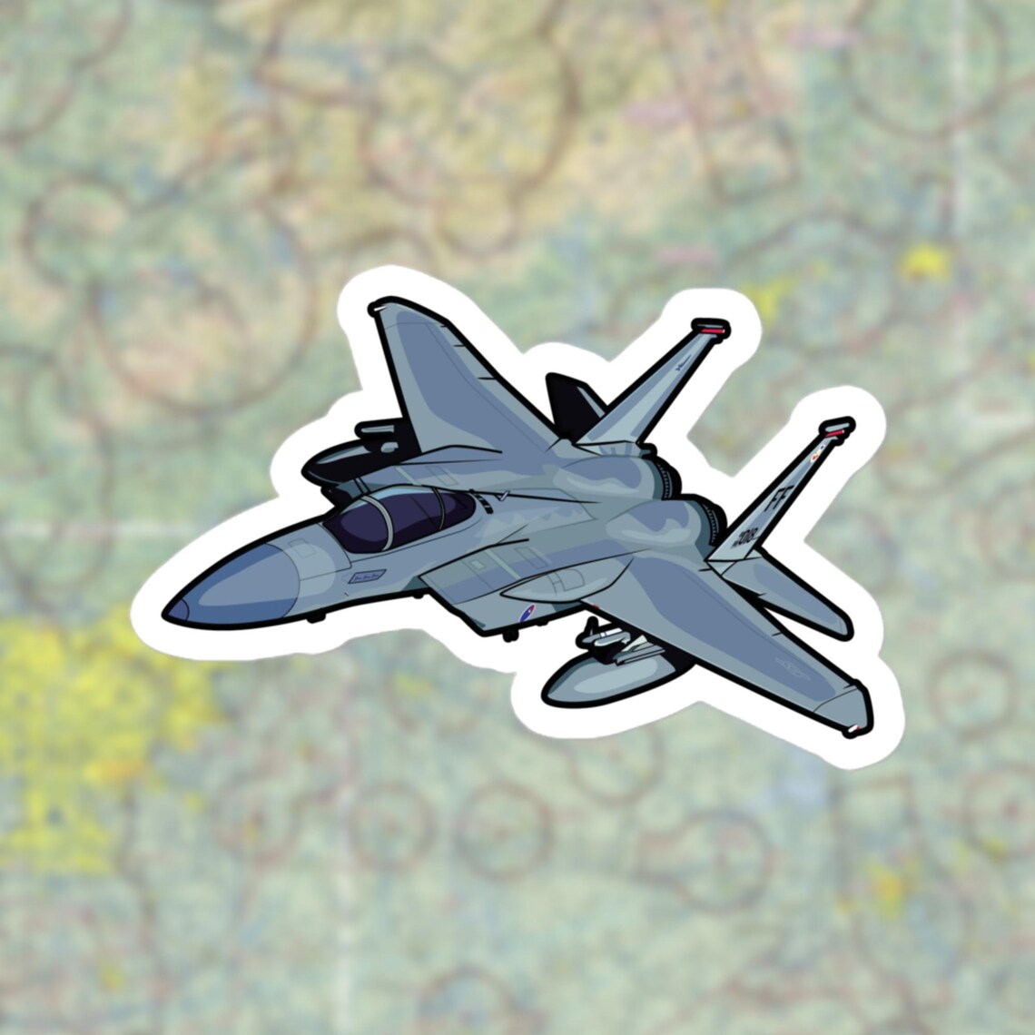 F-15 Eagle Fighter Jet Decal - Premium Vinyl Sticker for Military ...