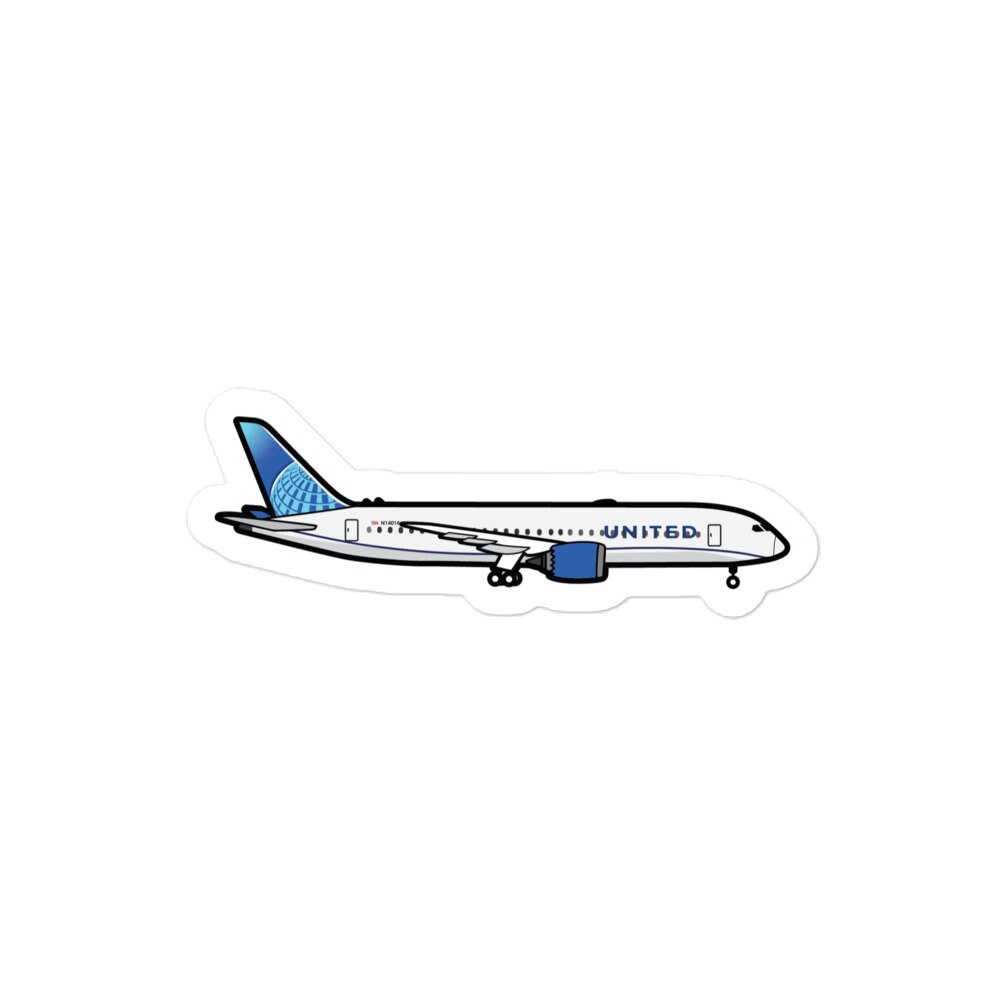 United Boeing 787 Sticker Decals - Etsy