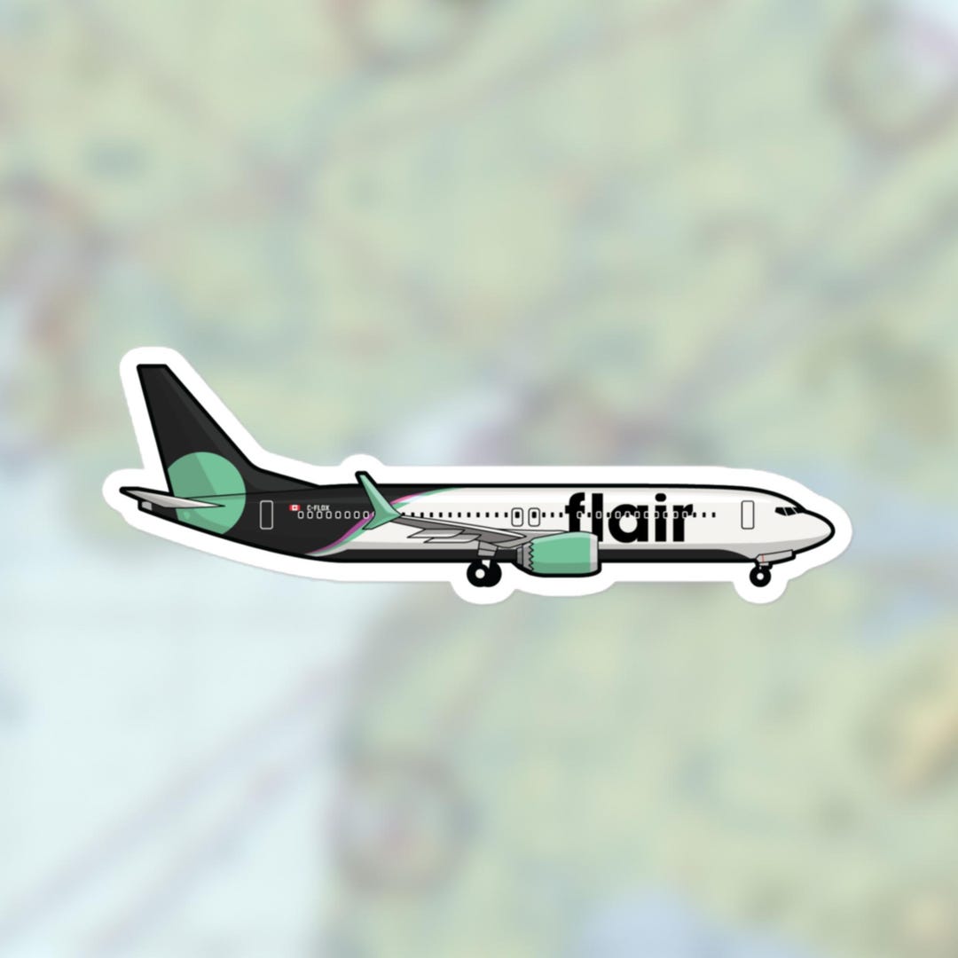 Flair Airlines Boeing 737-800NG Sticker - Aviation Enthusiast, Airplane ...