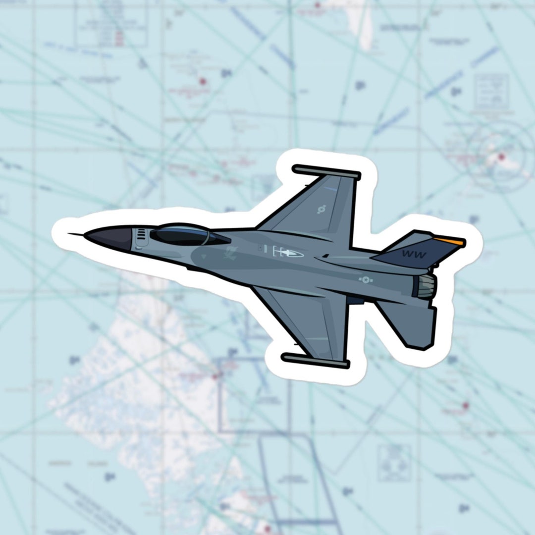 F-16 Fighting Falcon Decal - High-performance Vinyl Sticker Military ...