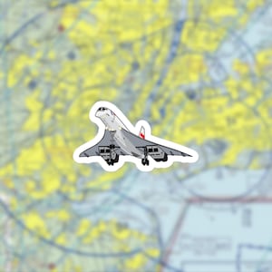 Classic Supersonic Concorde Plane Sticker Decal - Etsy