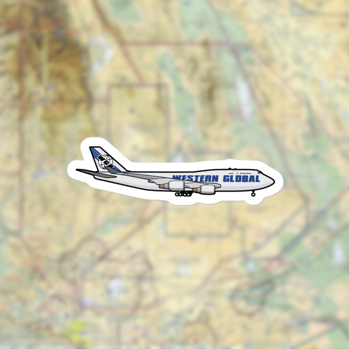 Western Global Boeing 747-400 Decal - High-quality Vinyl Sticker for ...