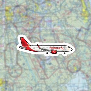 Avianca Airbus A320 Sticker - Etsy