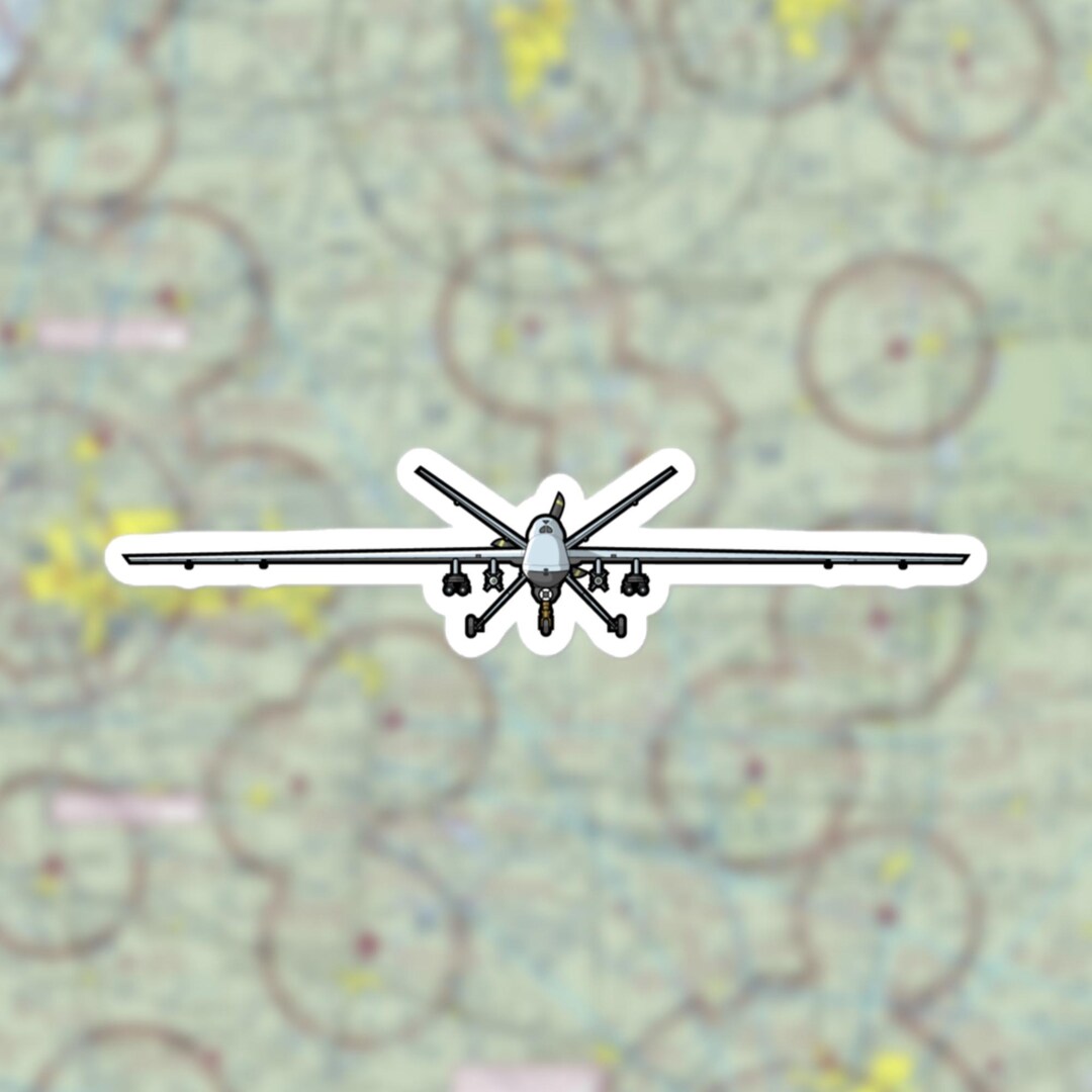 MQ-9 Reaper UAV Frontal View Sticker - Military Drone Decal - Etsy