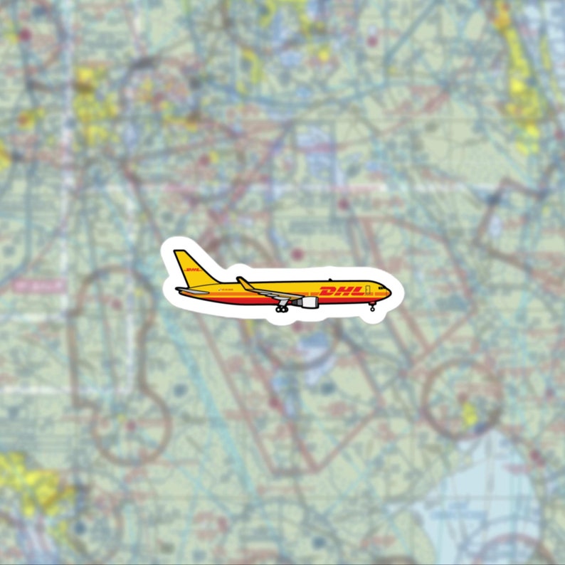 DHL Boeing 767 Cargo Plane Sticker - Etsy