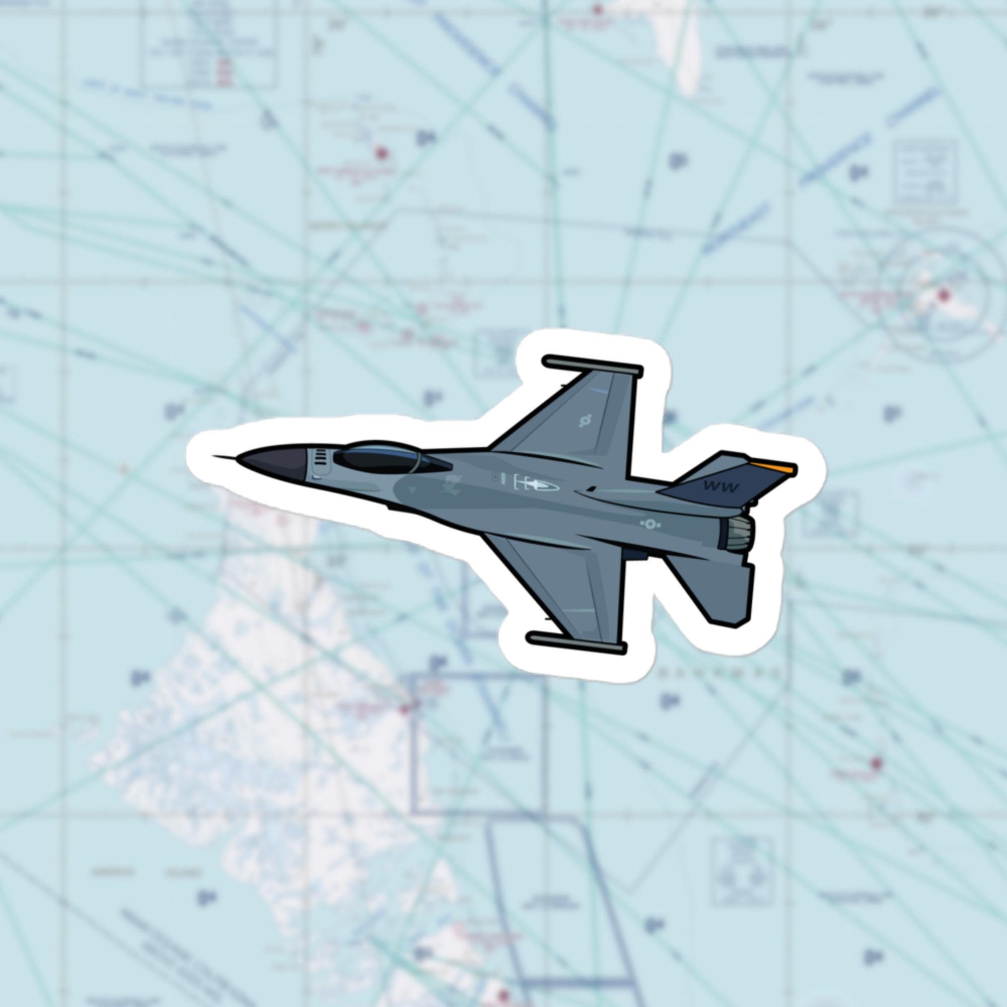F-16 Fighting Falcon Decal - High-performance Vinyl Sticker Military ...