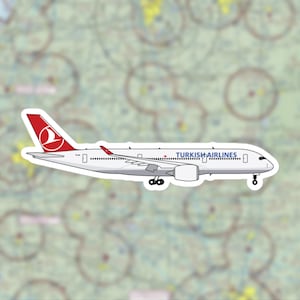 Turkish Airlines A350 Decal - Etsy