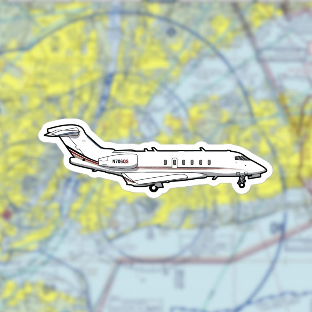 Gulfstream II (G-II) Private Jet Vinyl Sticker – Luxury Business ...