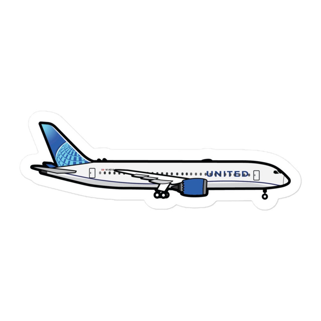 United Boeing 787 Sticker Decals - Etsy