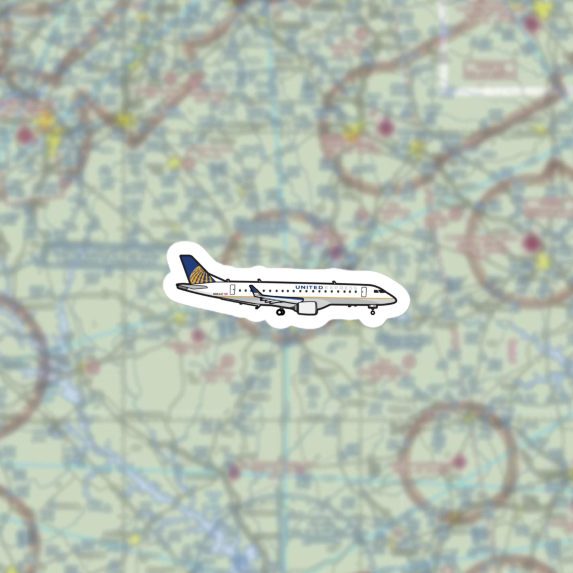 United Express E175 Sticker Decal - Etsy