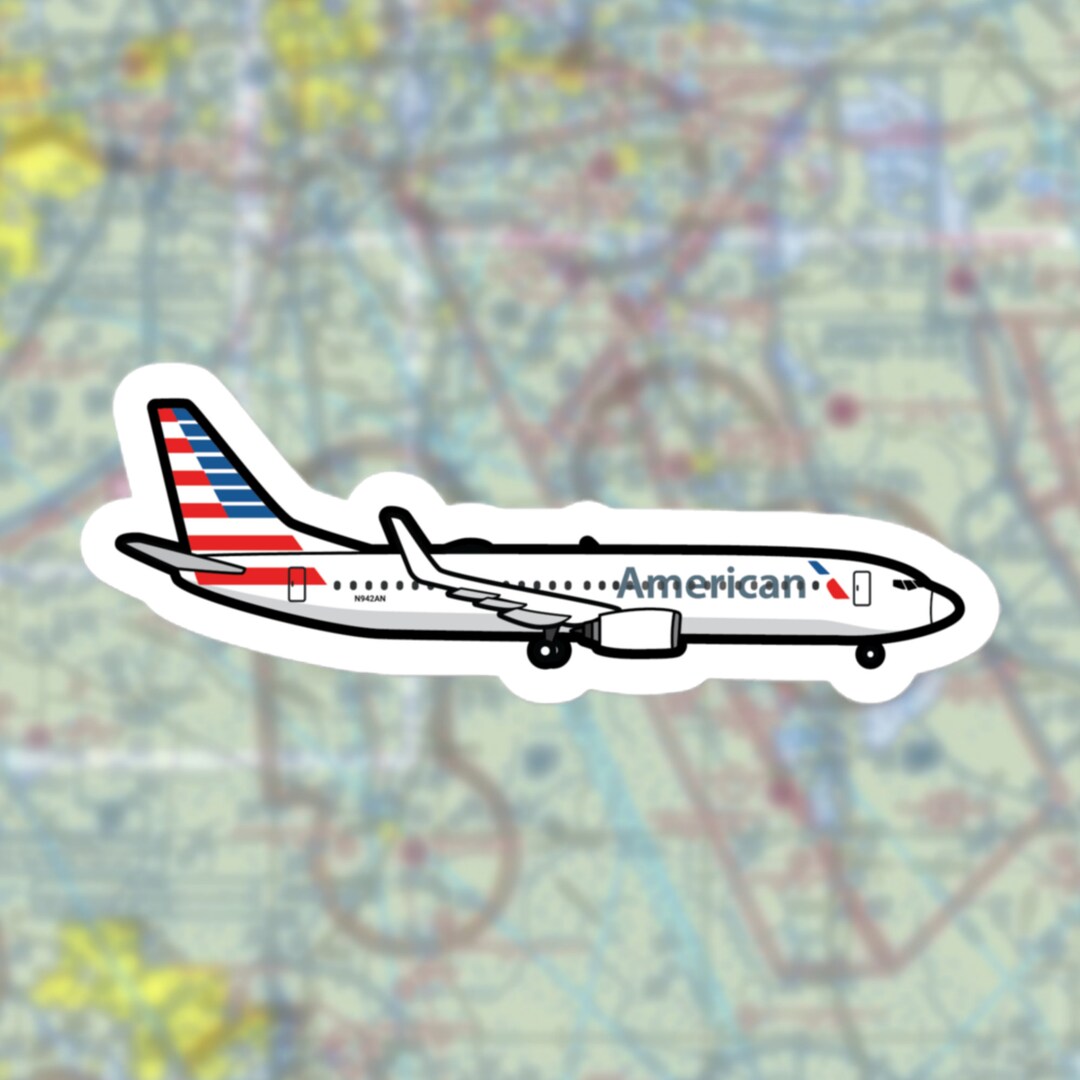 American 737 Sticker Decal - Etsy