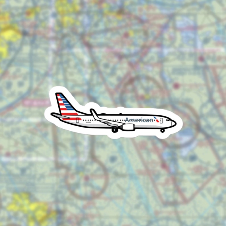 American 737 Sticker Decal - Etsy