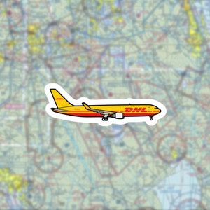 DHL Boeing 767 Cargo Plane Sticker - Etsy