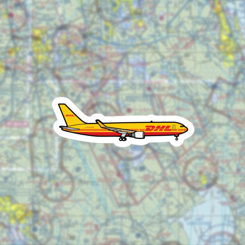 DHL Boeing 767 Cargo Plane Sticker - Etsy