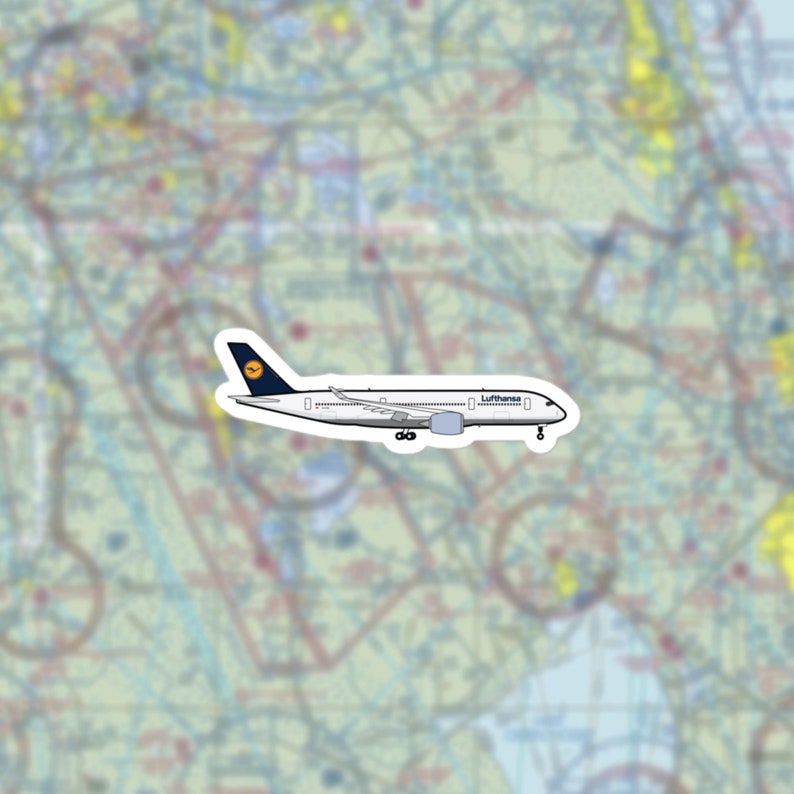 Lufthansa A350 Vinyl Decal - Premium Aircraft Sticker for Aviation Enthusiasts - Etsy