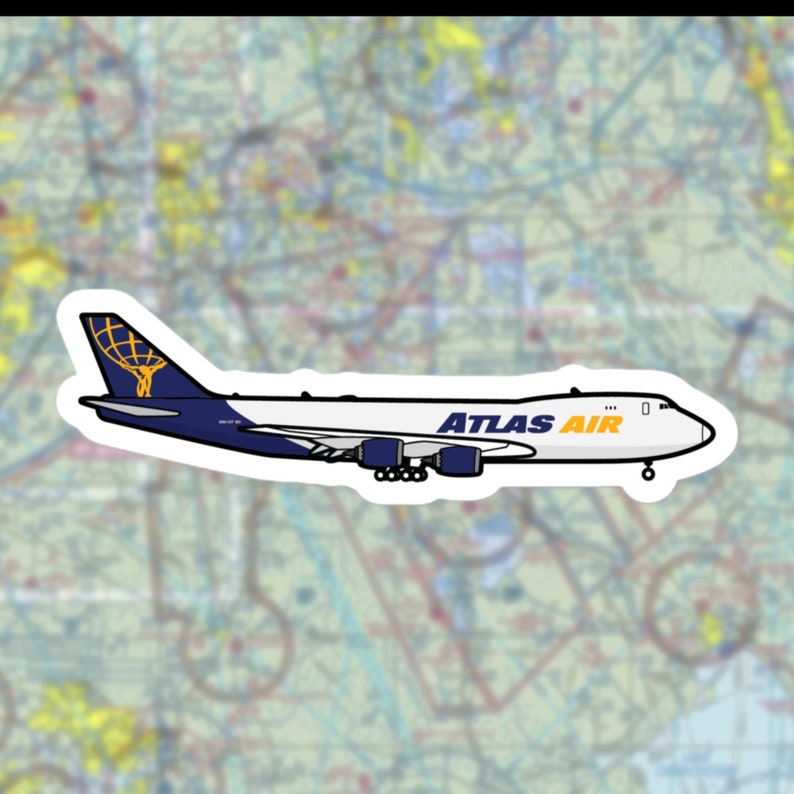 Atlas Air Boeing 747 Cargo Plane Sticker Decal - Etsy