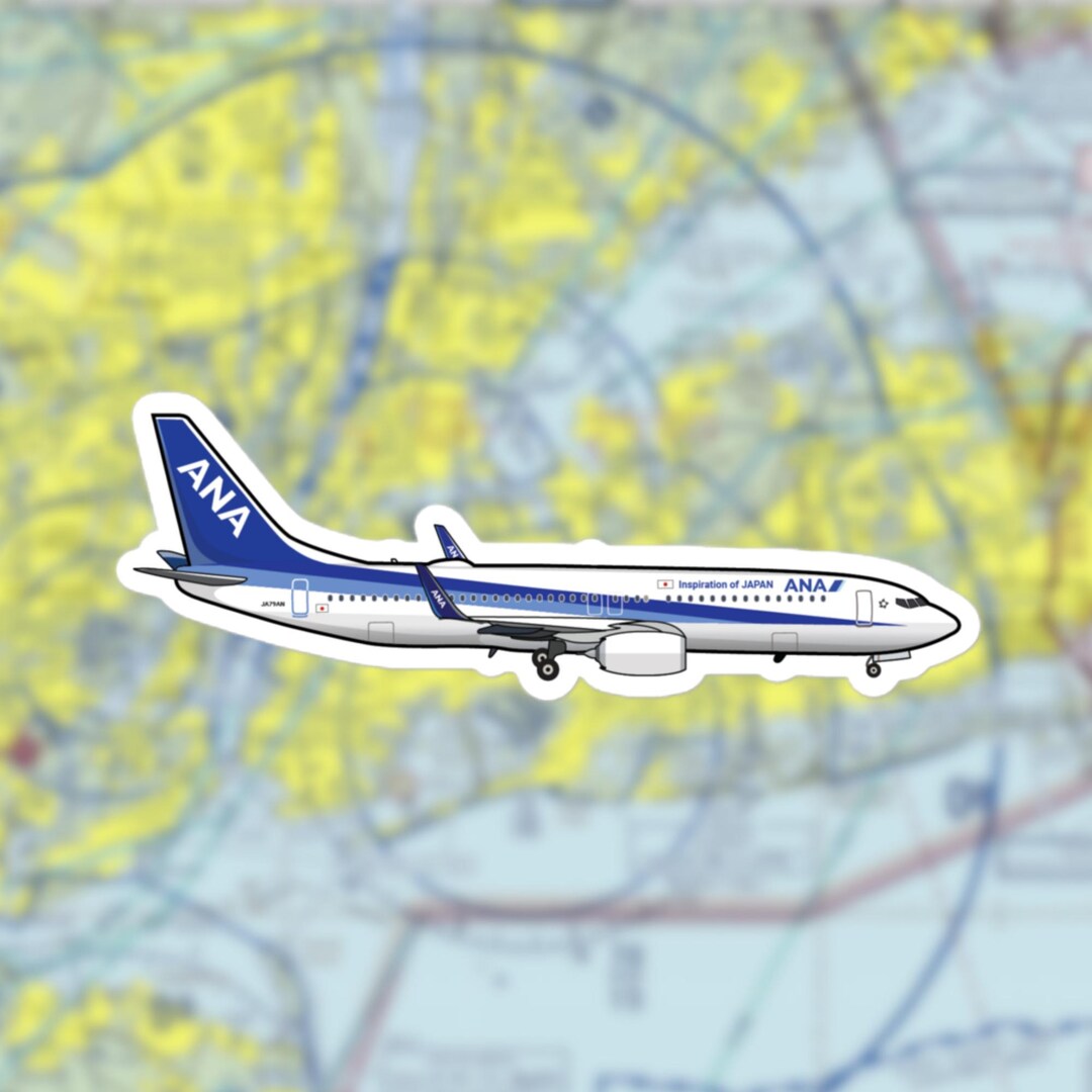 ANA All Nippon Airways Boeing 737 Sticker - Detailed Airline Decal for ...
