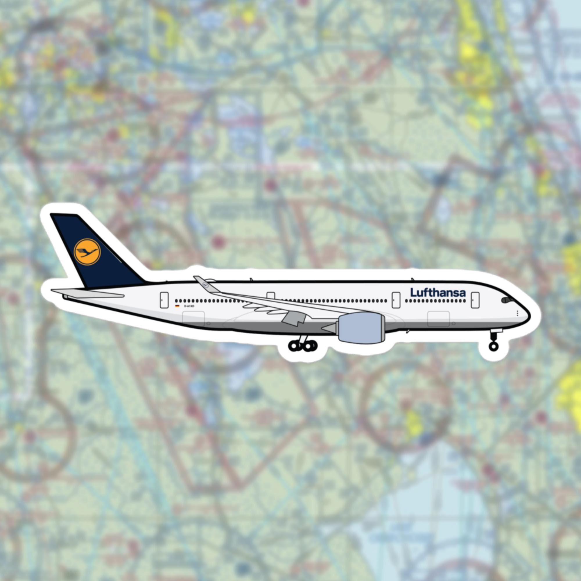 Lufthansa A350 Vinyl Decal - Premium Aircraft Sticker for Aviation ...