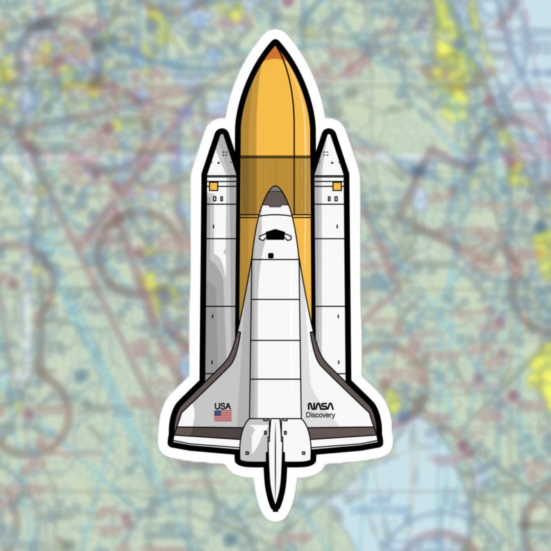 Space Shuttle Discovery Launch Sticker – NASA Orbiter Vinyl Decal With ...