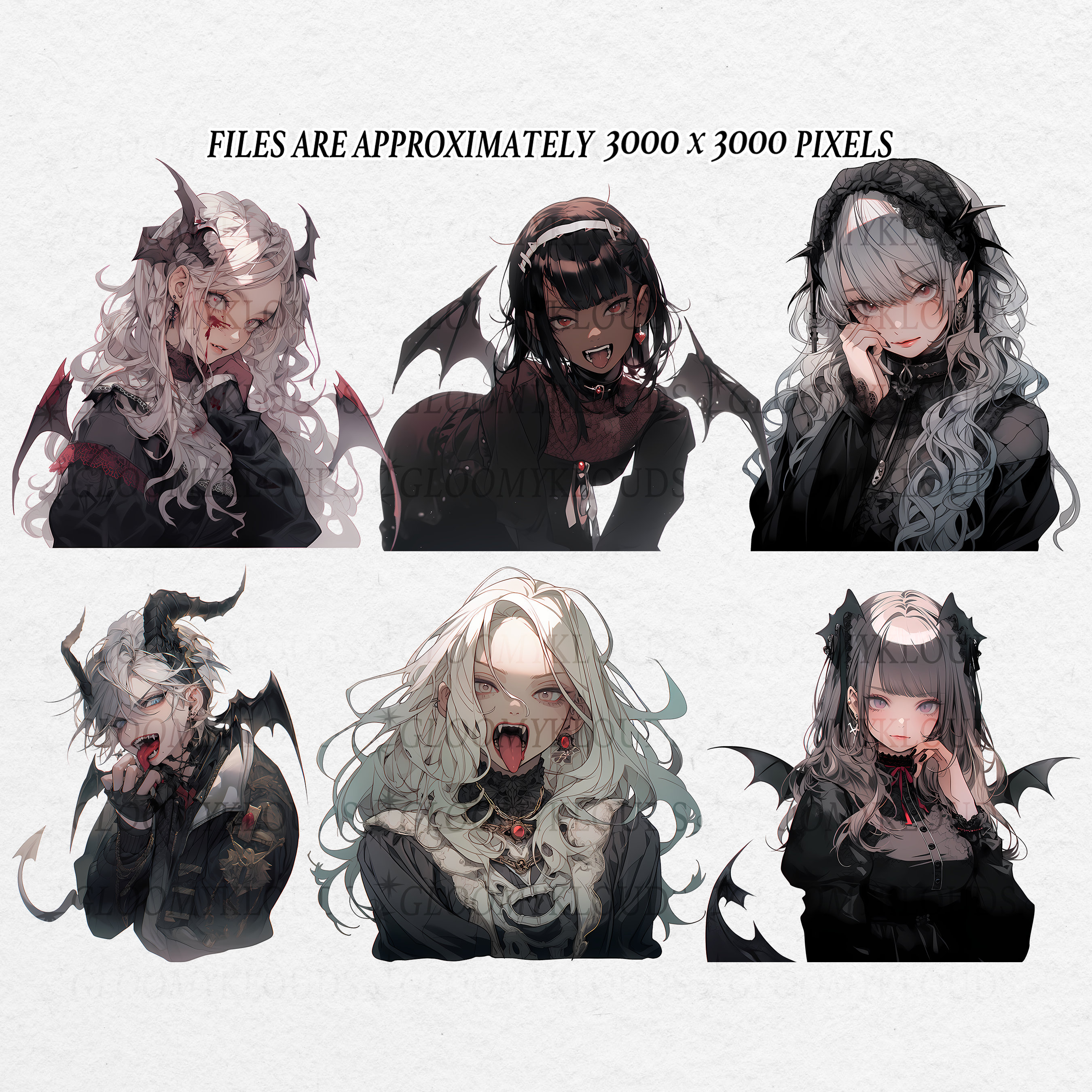 Vampire Anime Portraits, Clipart Png, Halloween Clipart, Fantasy ...