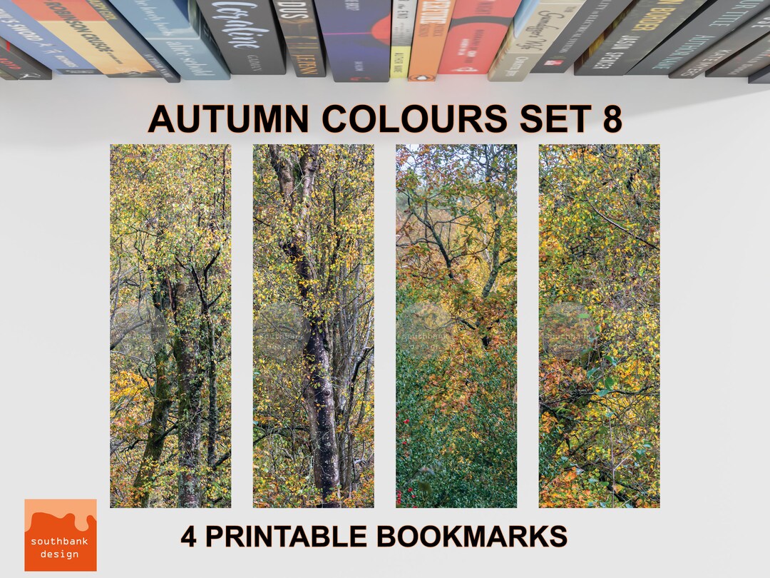 Printable Bookmarks With Autumn Theme. 4 Woodland Foliage Fall Images ...