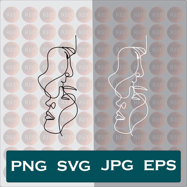 Line Art Woman Svg - Etsy