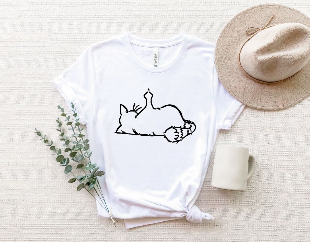 Cat Middle Finger Svg, Middle Finger Png, Cat Flipping off Svg, Crazy ...