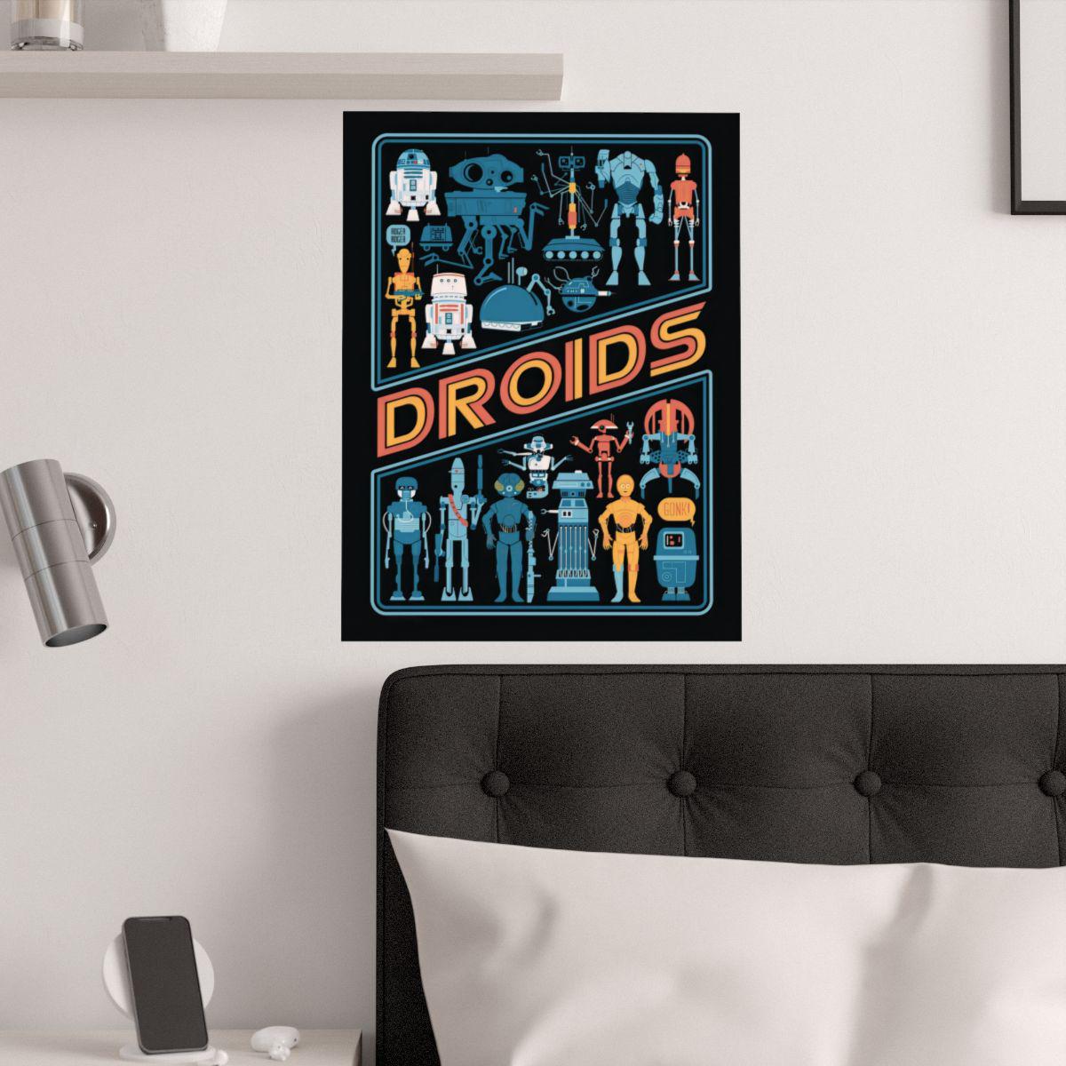 Star Wars Droids Poster Art Print May the 4th Wall Art Galaxy's Edge ...