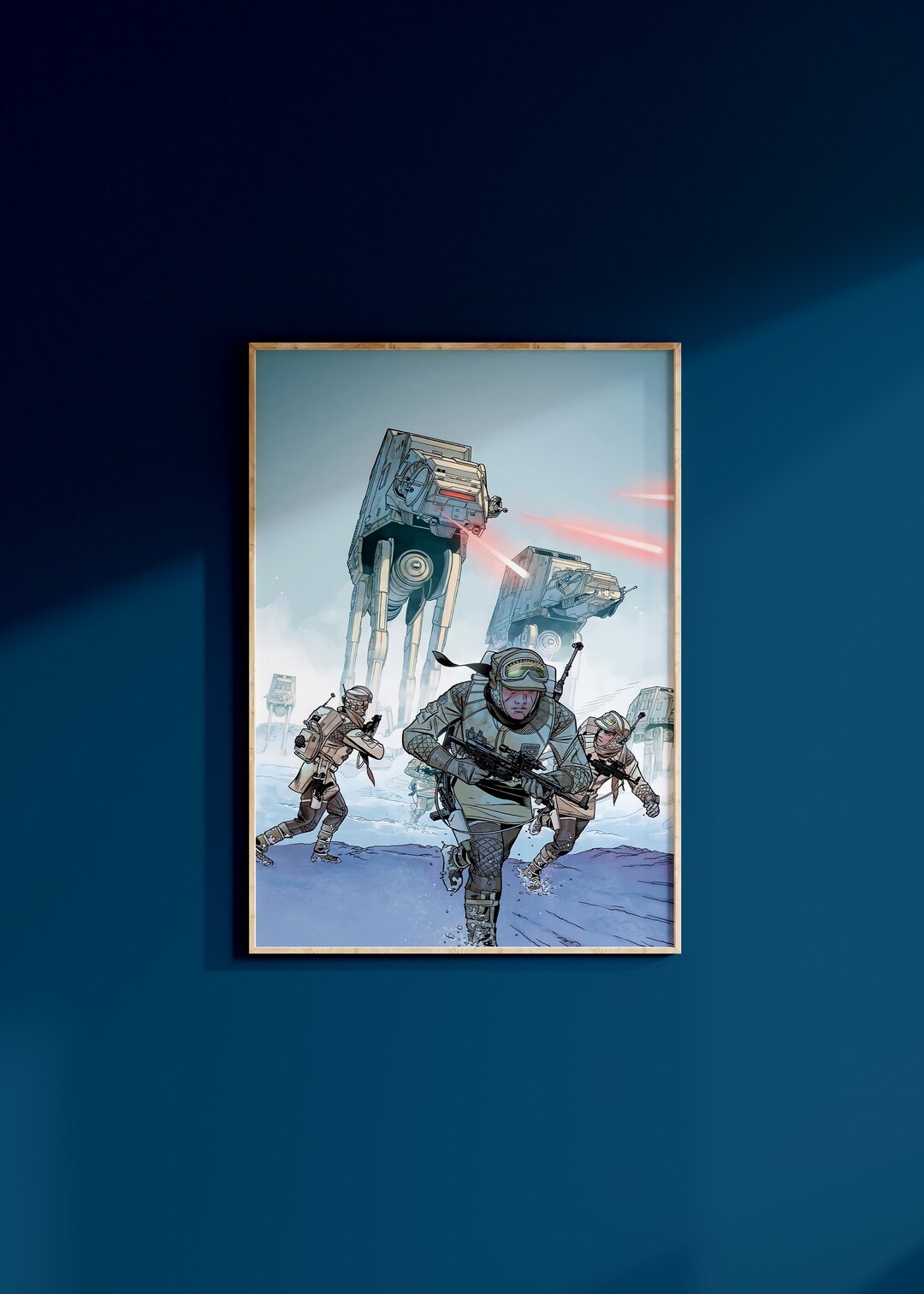 Star Wars Battle of Hoth Poster Art Print May the 4th Wall Art Galaxy's ...