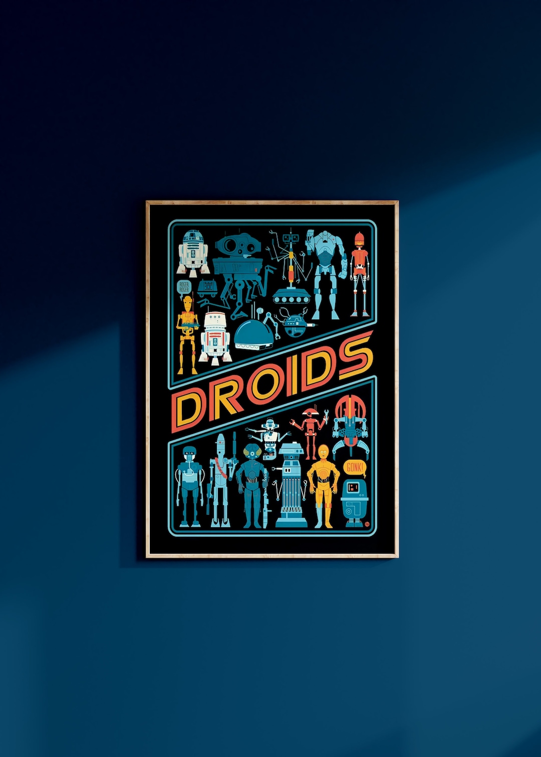 Star Wars Droids Poster Art Print May the 4th Wall Art Galaxy's Edge ...