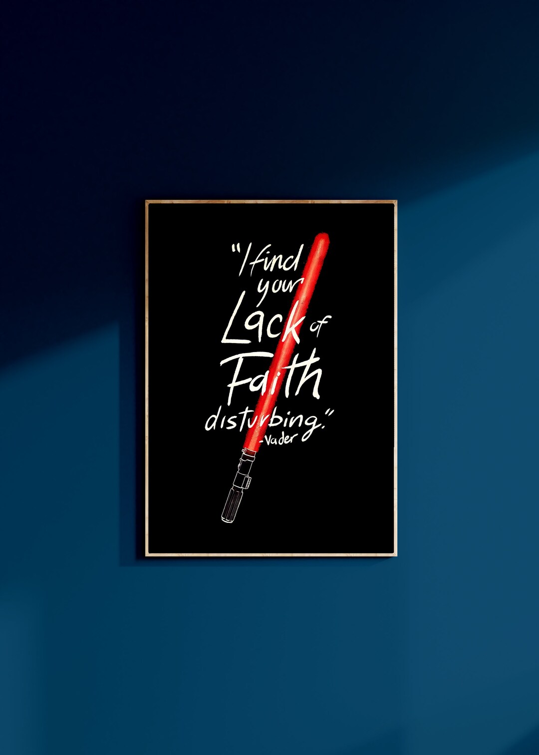 Star Wars Darth Vader Lightsaber Poster Print Galaxy's Edge Gift for ...