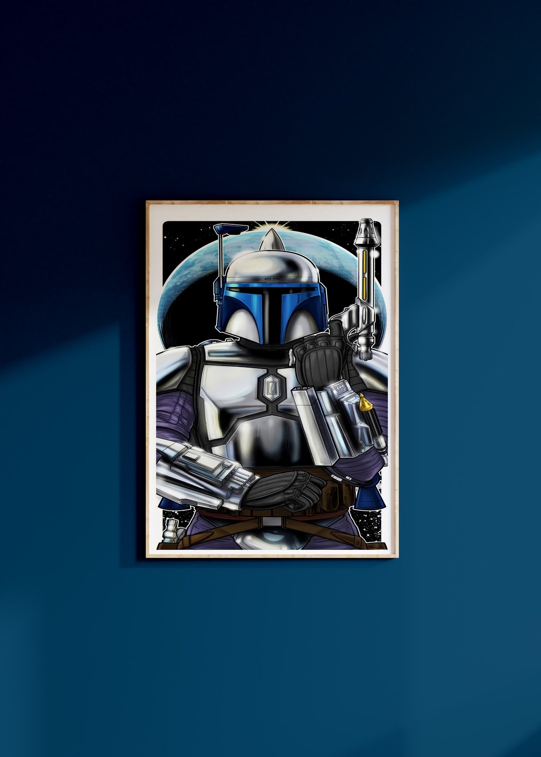 Star Wars Jango Fett Bounty Hunter Poster Art Print May the 4th Wall ...