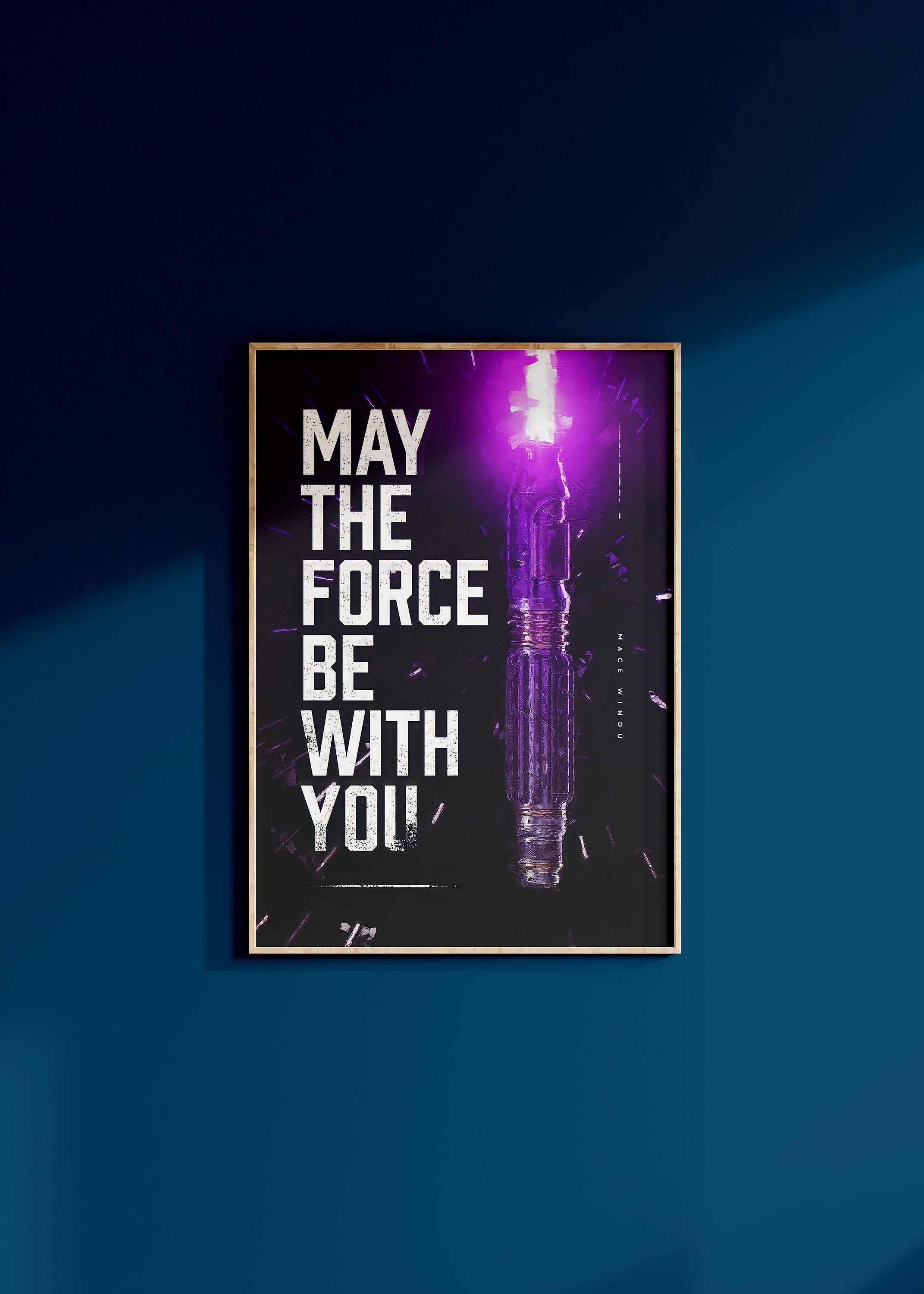 Star Wars Jedi Master Mace Windu Poster Art Print May the 4th Wall Art ...