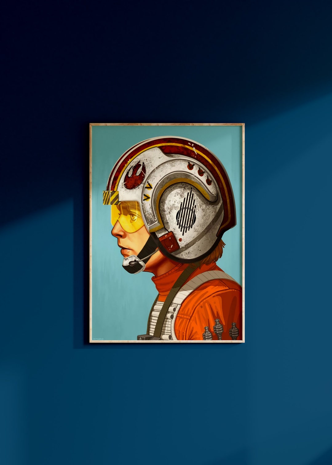 Jedi Luke Skywalker Rebel Pilot Poster Art Print Hoth AT-AT Walker ...