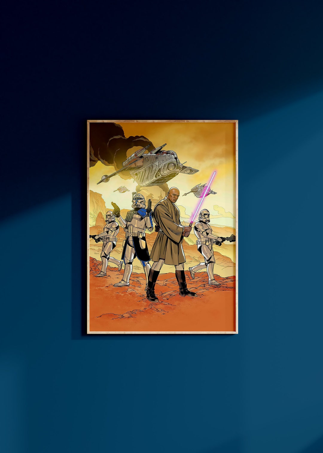 Star Wars Jedi Master Mace Windu Poster Art Print May the 4th Wall Art ...