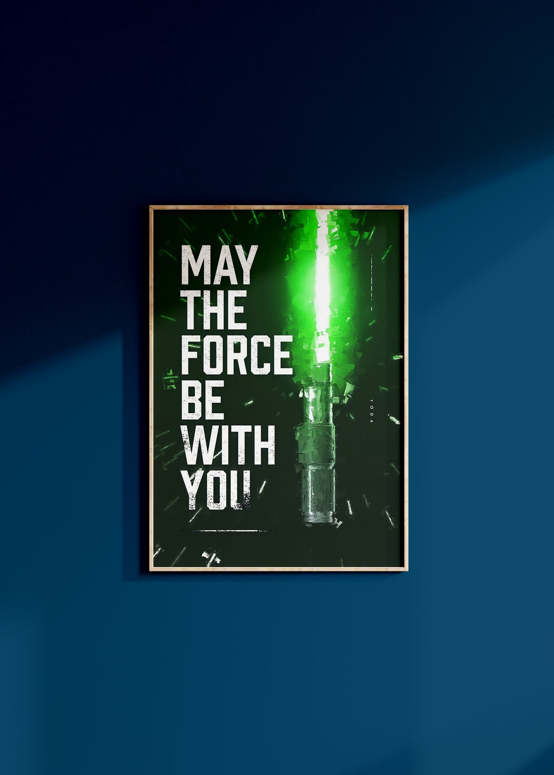 Star Wars Luke Skywalker Lightsaber Poster Art Print May the 4th Wall ...