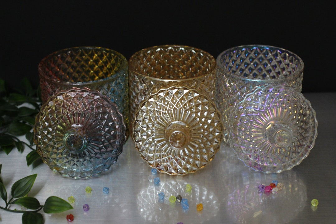 4 Pk Geometric Candle Jars, 10 Oz Each - Etsy